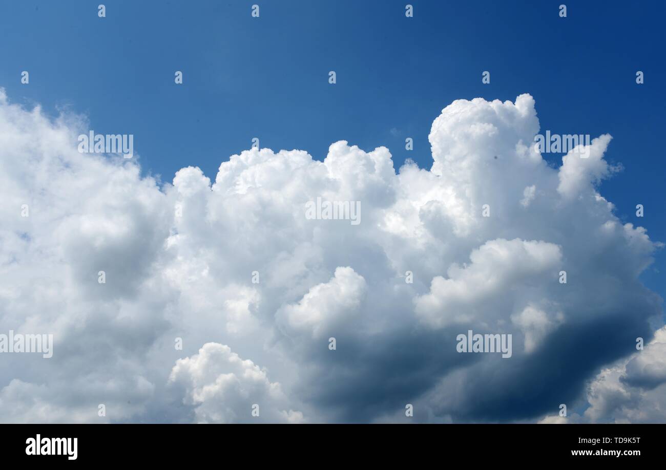 Blue sky, white clouds, high-definition material Stock Photo - Alamy