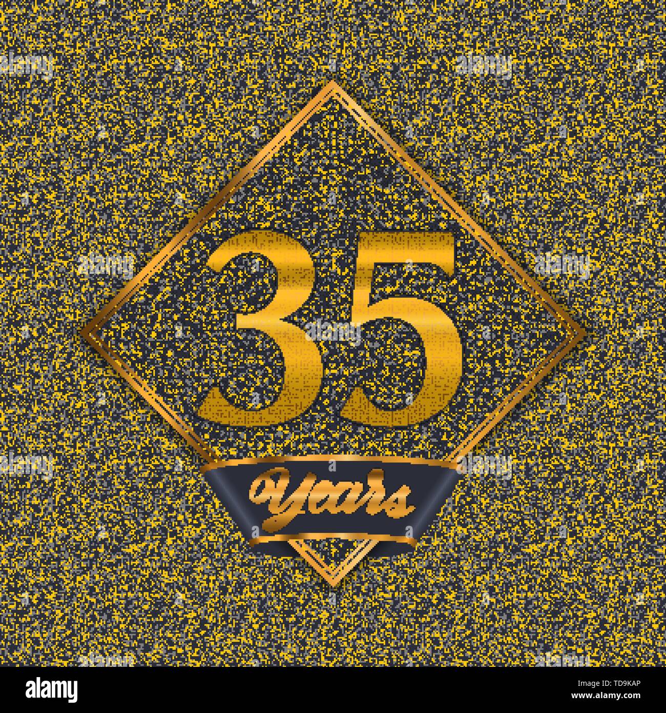 35 years birthday logo Stock Vector Images - Alamy