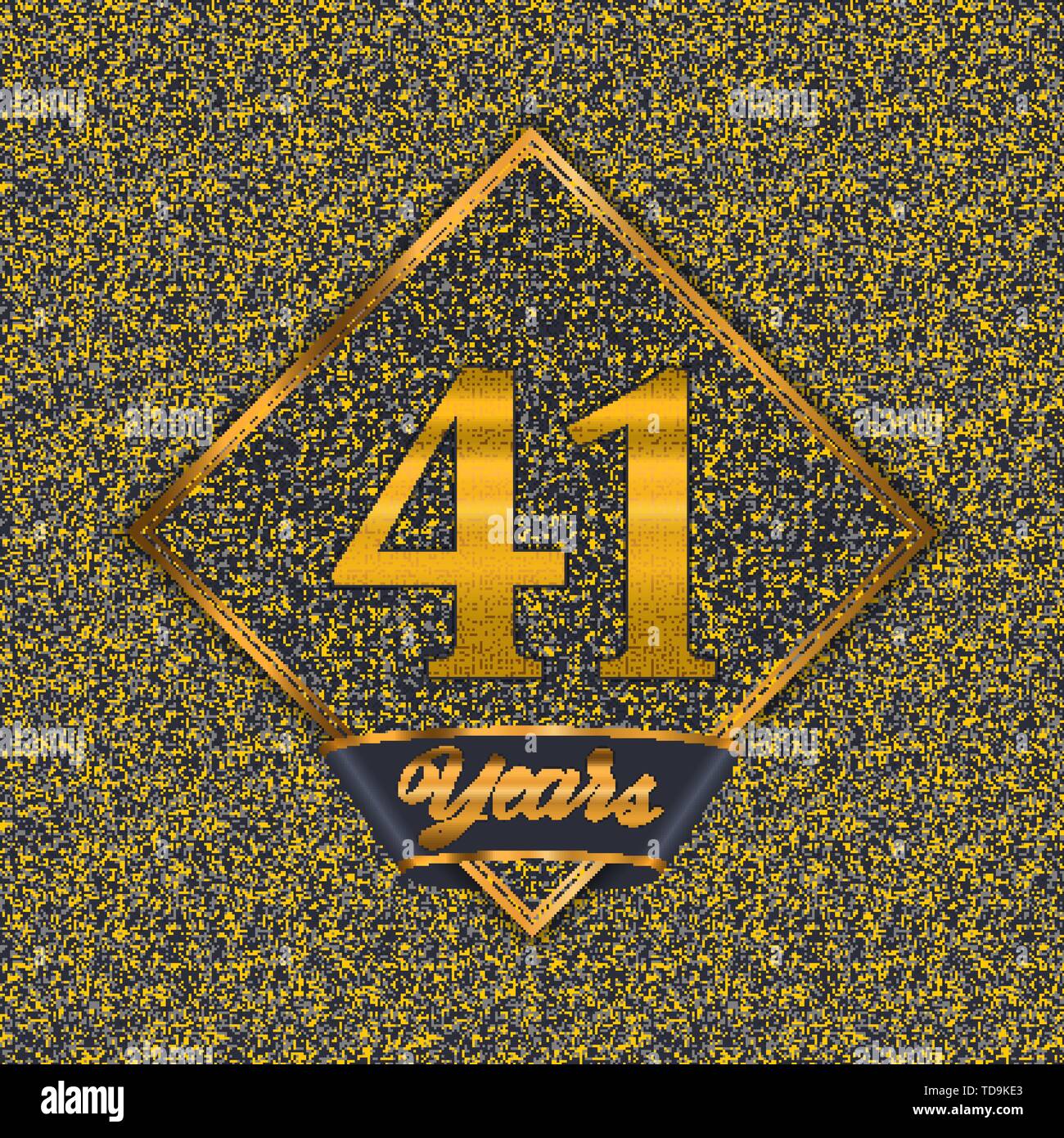 Golden number forty-one years (41 years) celebration design ...