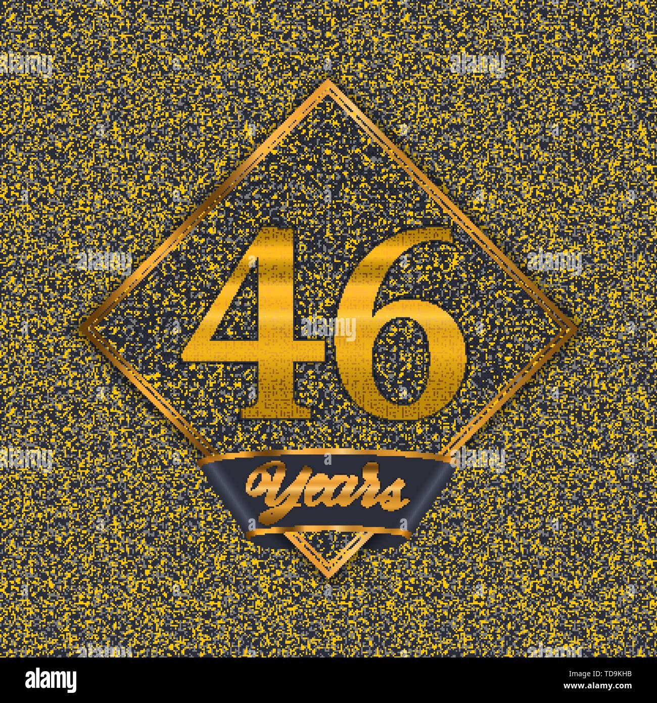 Golden number forty-six years (46 years) celebration design ...