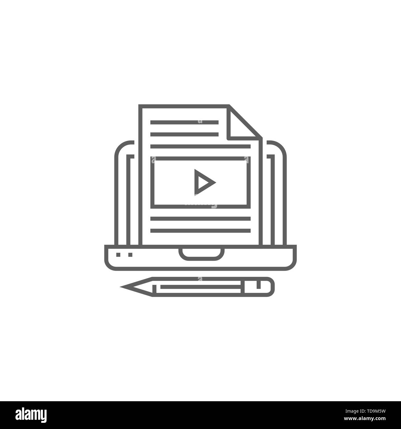 Blog Line Icon Stock Vector Image & Art - Alamy