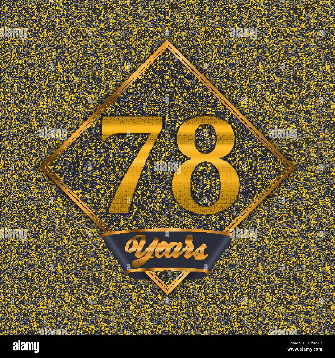 Golden number seventy-eight years (78 years) celebration design ...