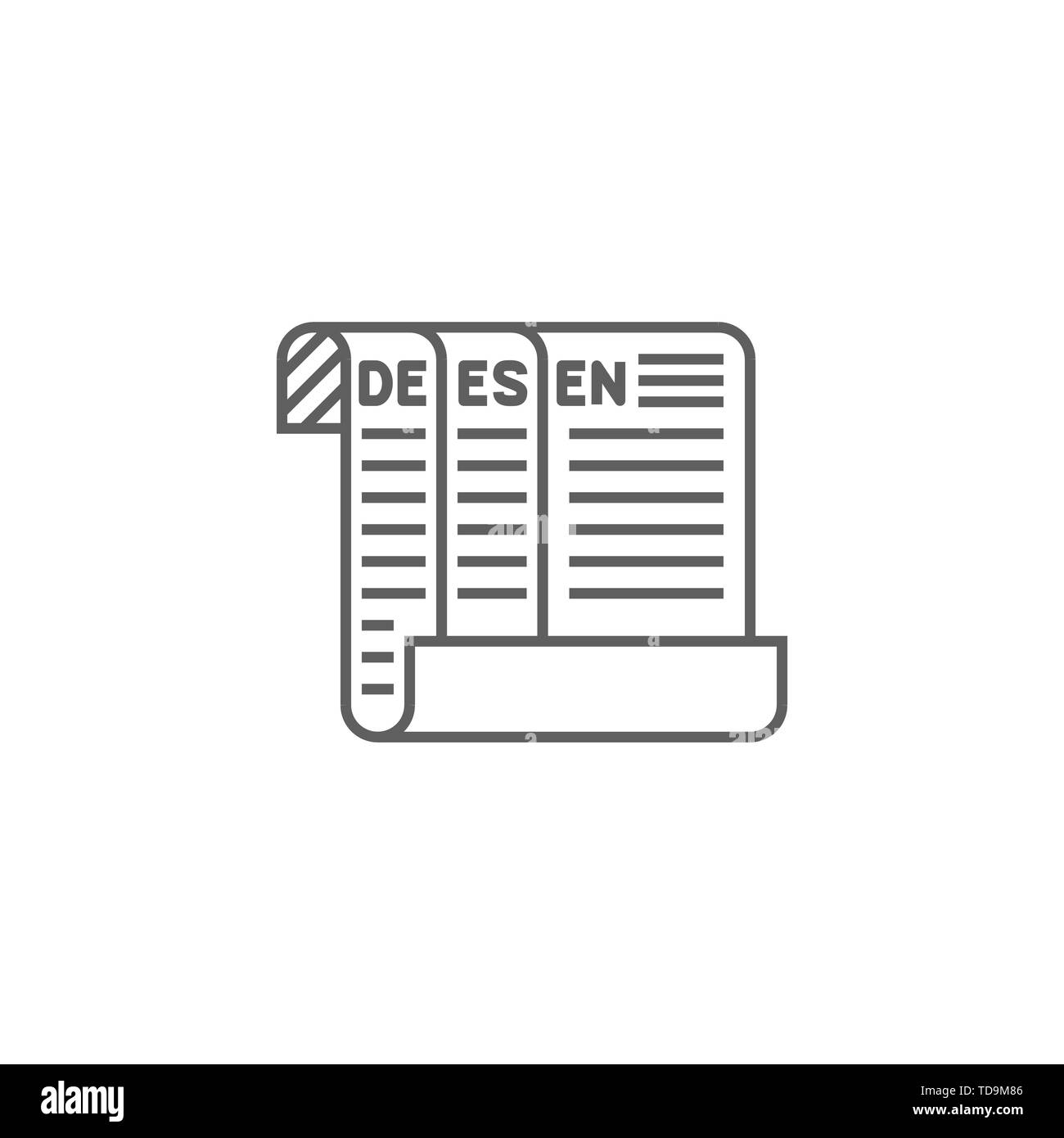 English language icon Black and White Stock Photos & Images - Alamy