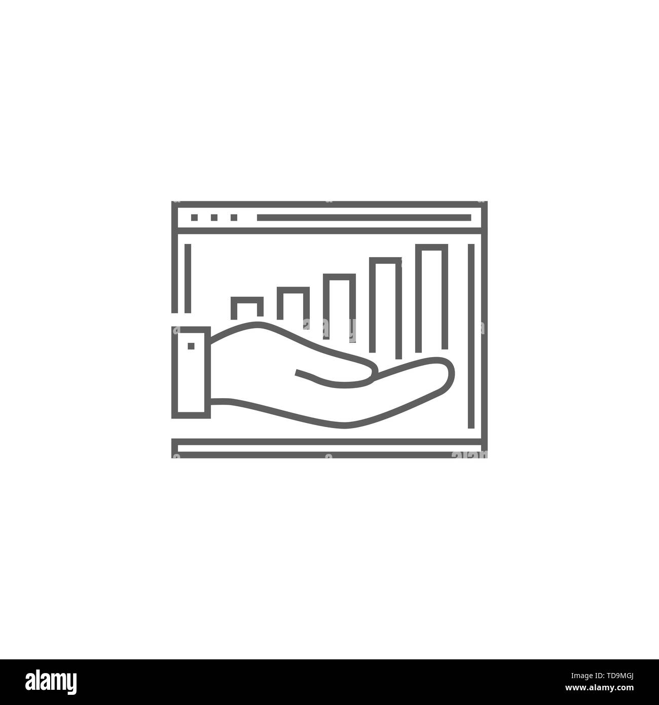 Income Related Vector Thin Line Icon. Isolated on White Background ... Income Related Vector Thin Line Icon. Isolated on White Background ...