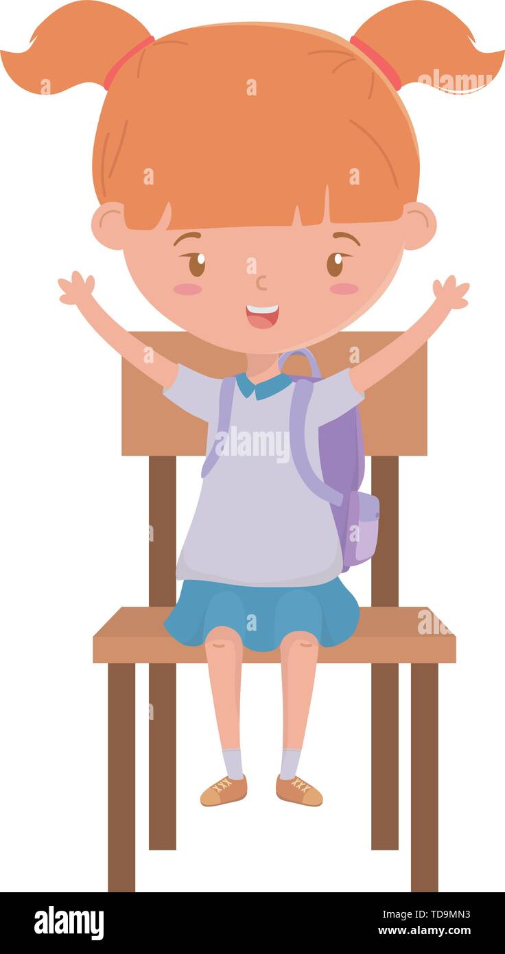 Girl kid design, School education learning knowledge study and class ...