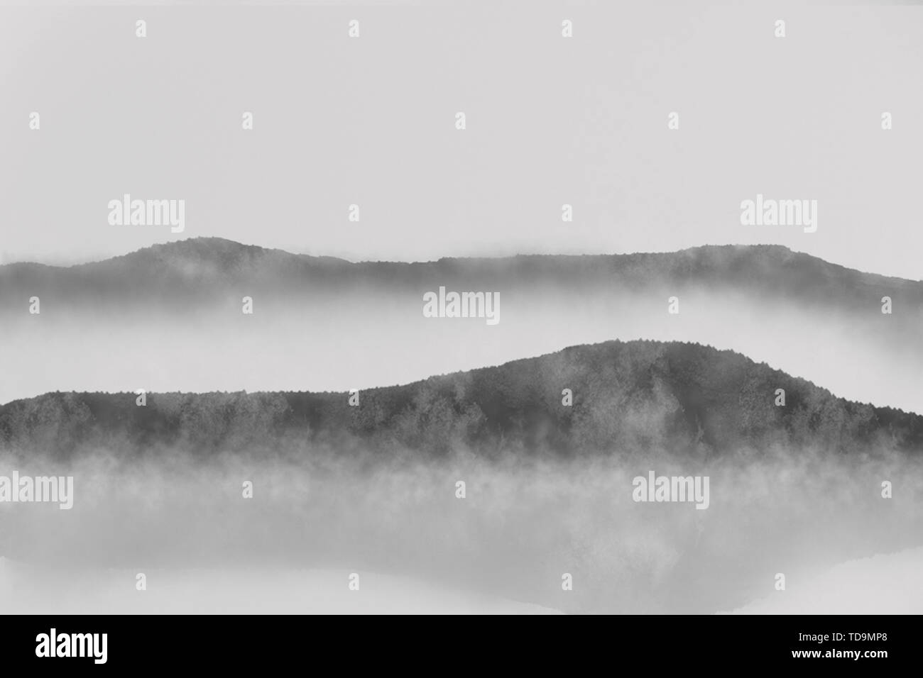 Chinese wind, ink landscape painting Stock Photo - Alamy