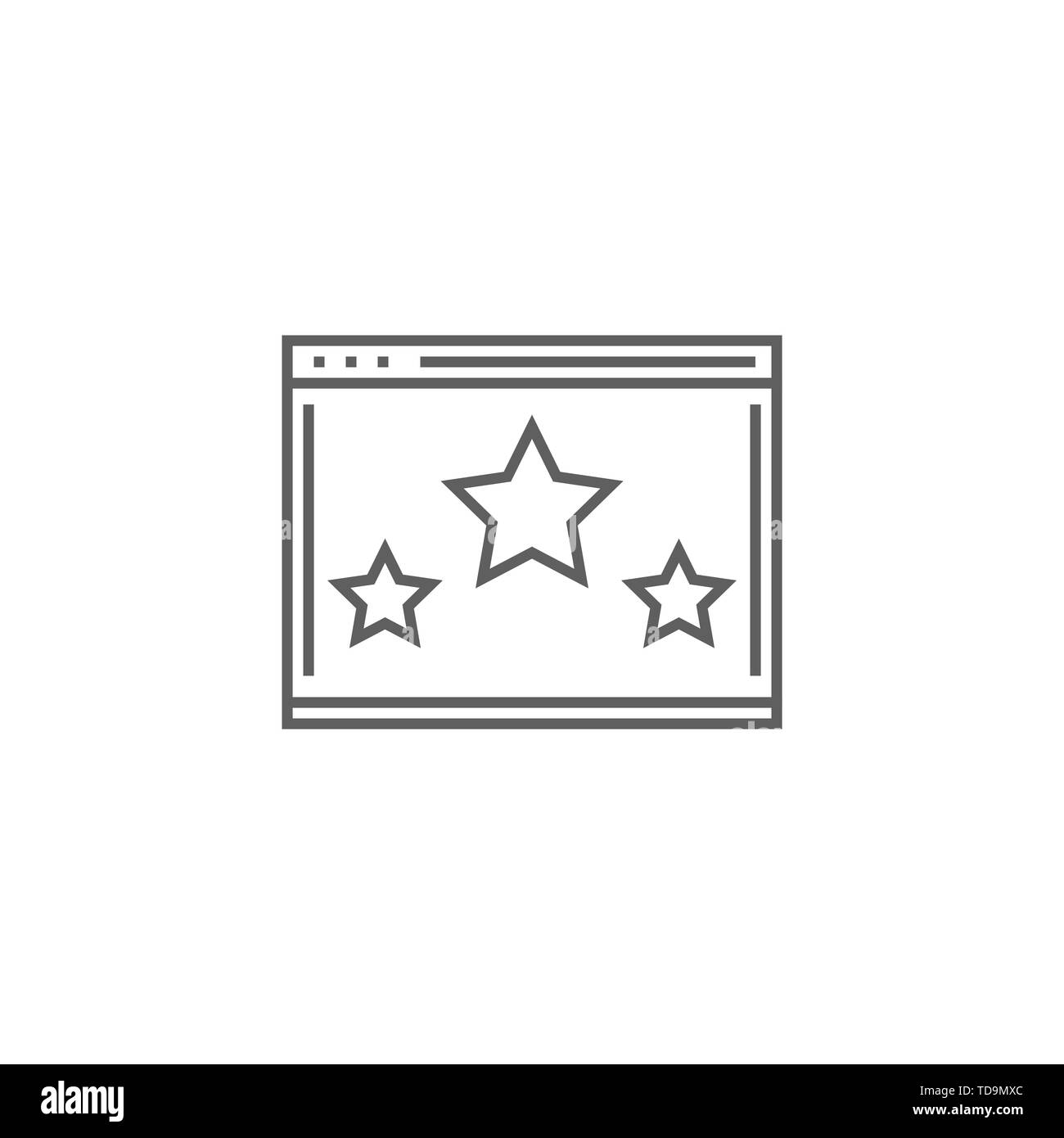 Website Ranking Related Vector Thin Line Icon. Isolated on White ...