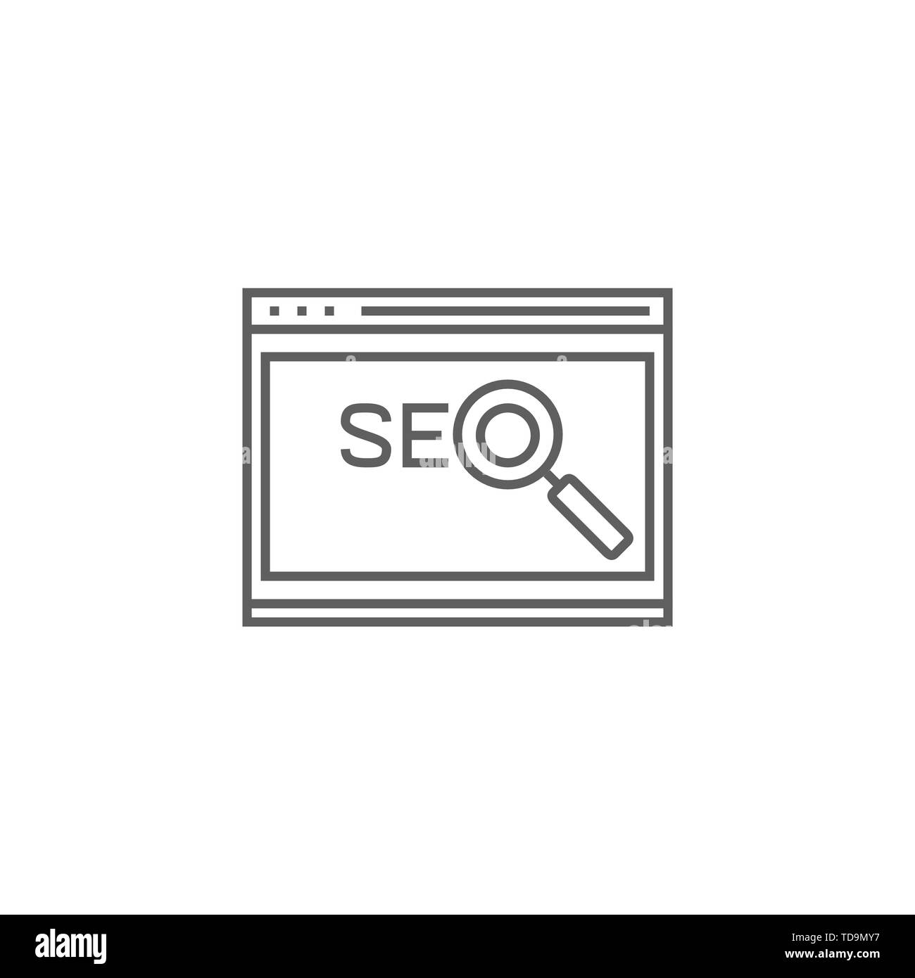 Content optimization outline icon Cut Out Stock Images & Pictures - Alamy