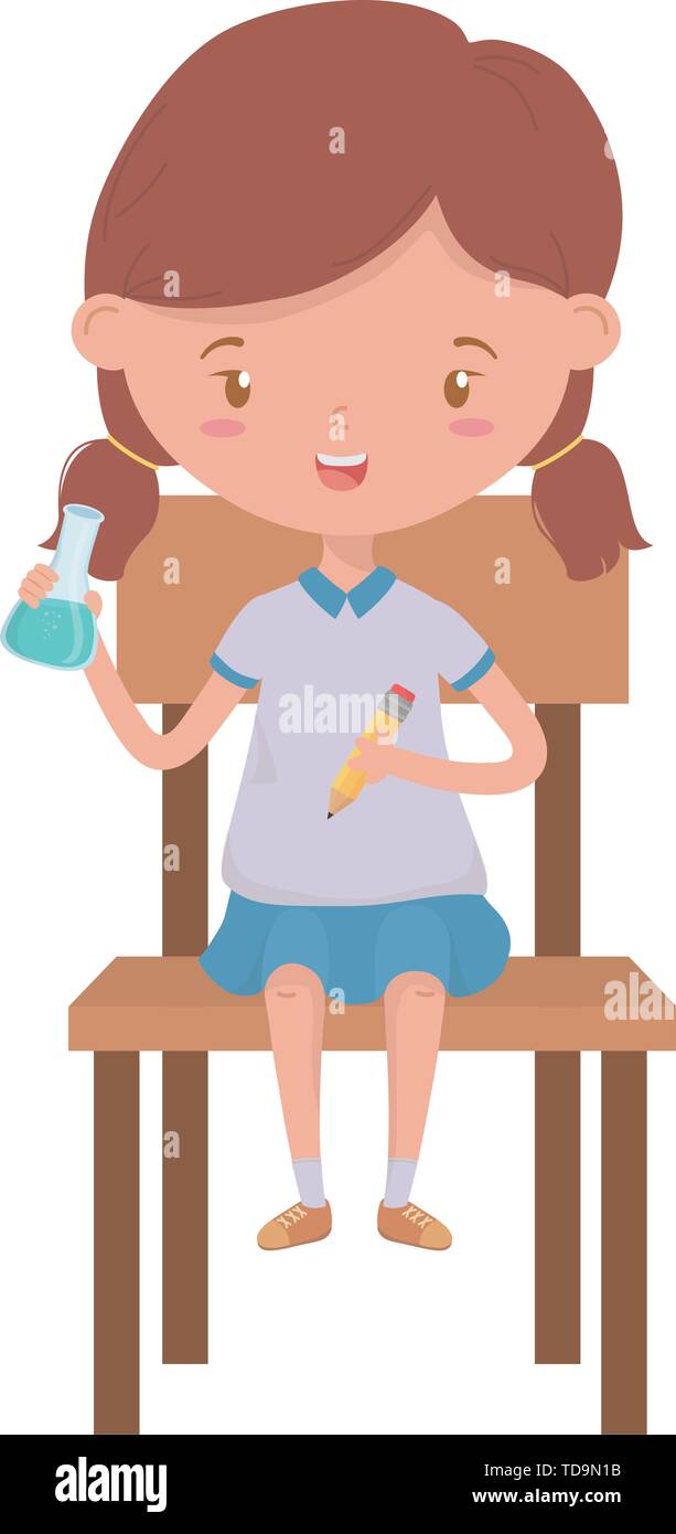 Girl kid design, School education learning knowledge study and class ...