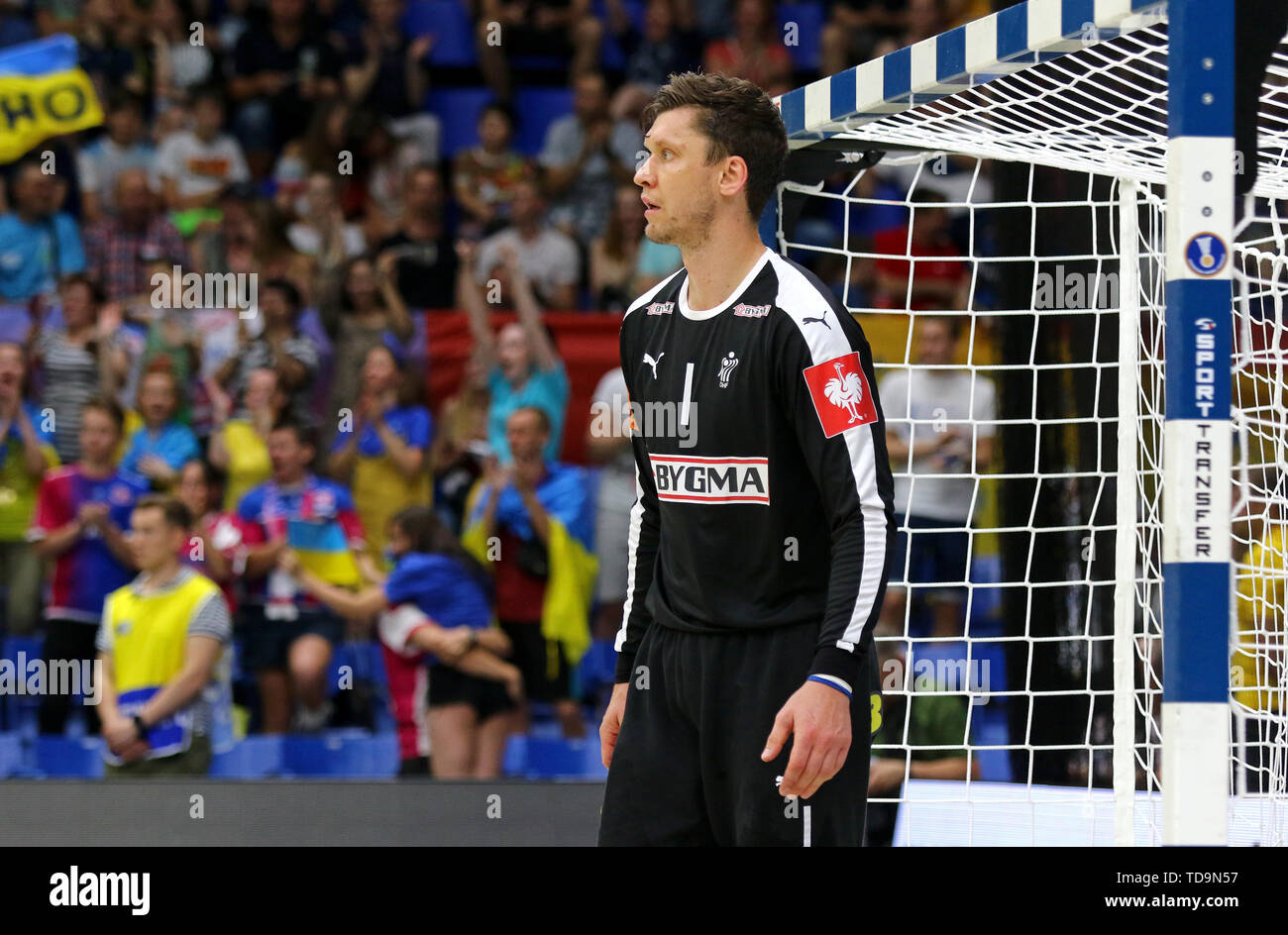KYIV, UKRAINE - JUNE 12, 2019: Goalkeeper Niklas LANDIN JACOBSEN of ...
