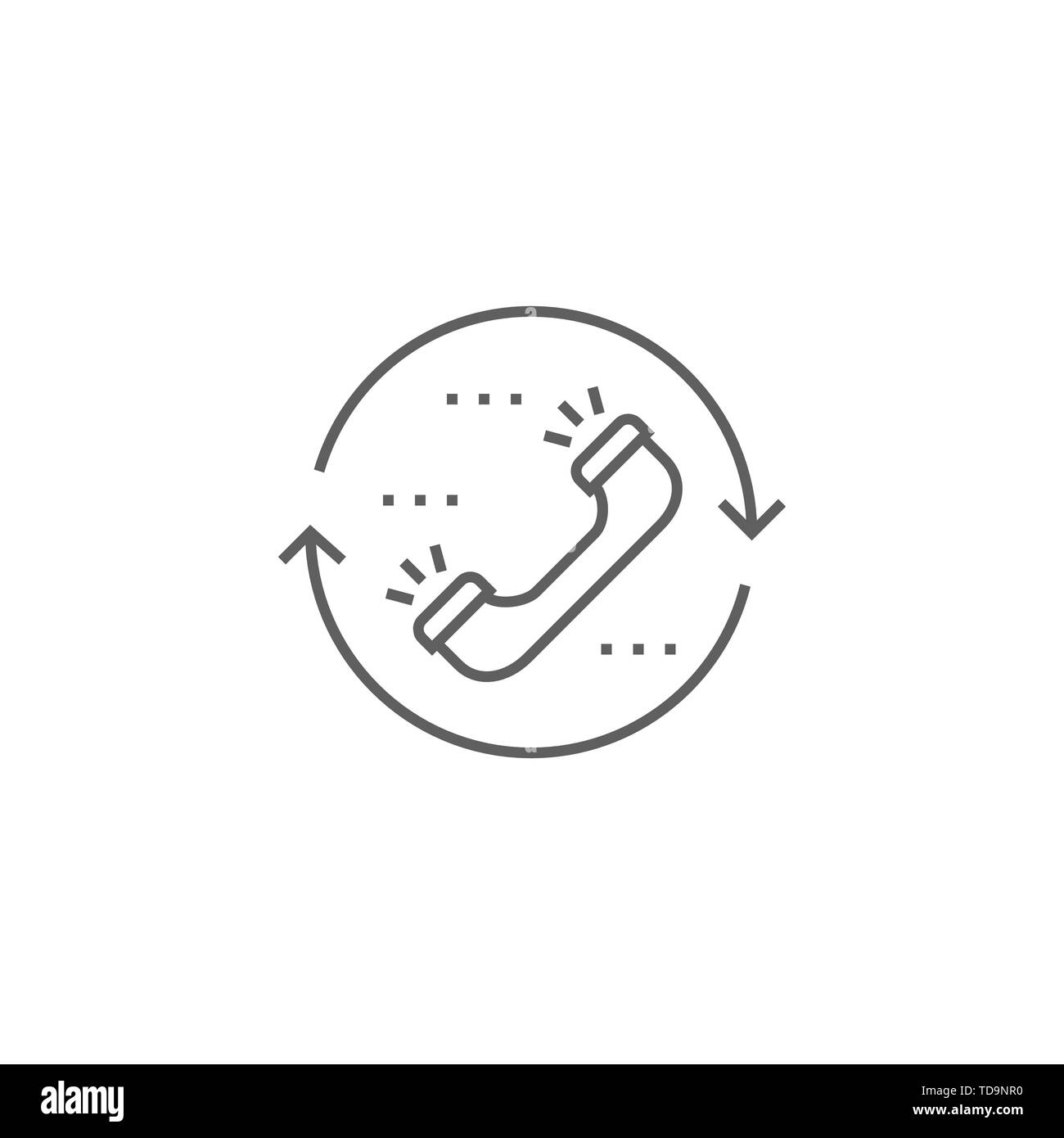 Hotline icon vector image Black and White Stock Photos & Images - Alamy