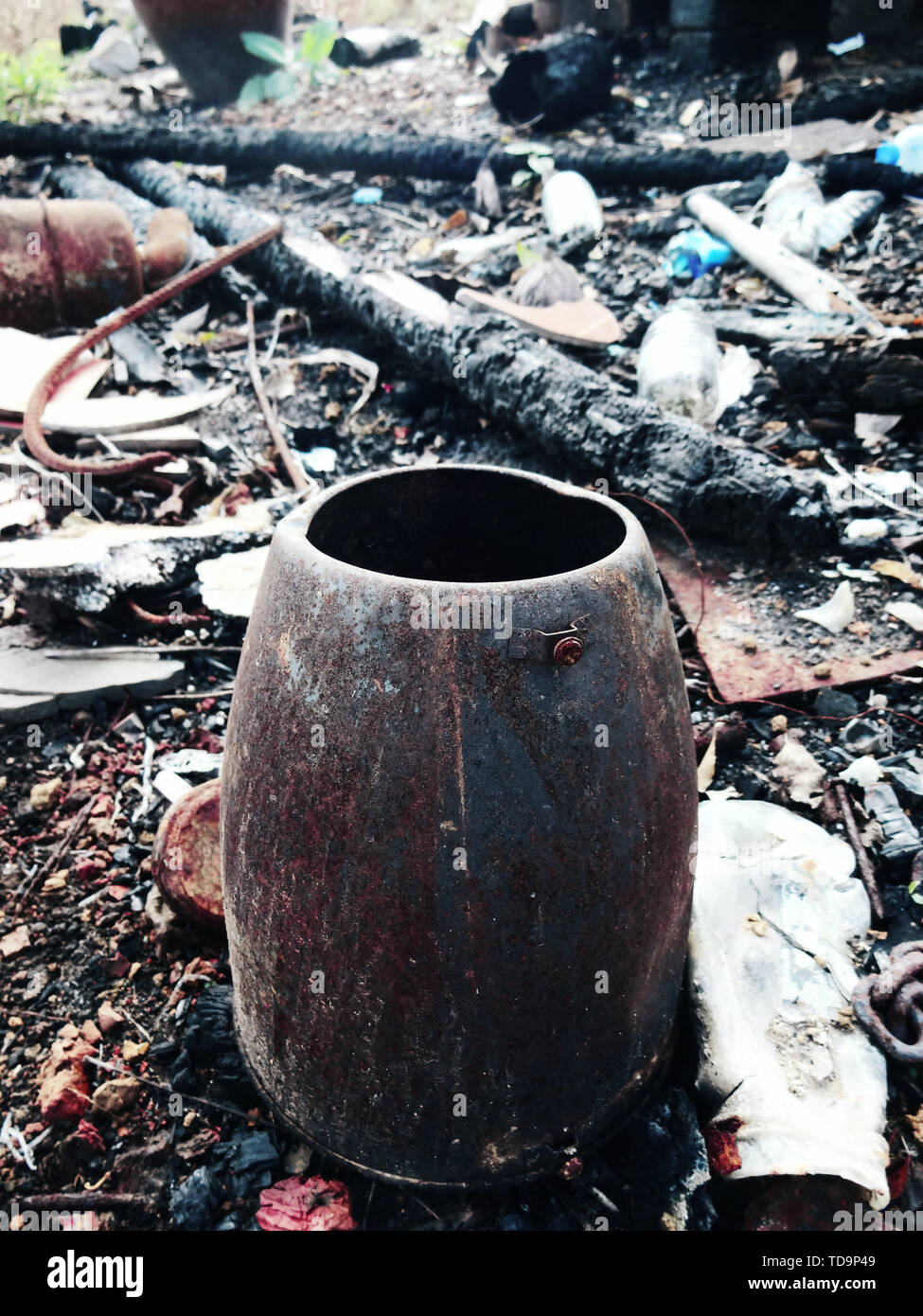 The remains of a burned electric kettle Stock Photo - Alamy
