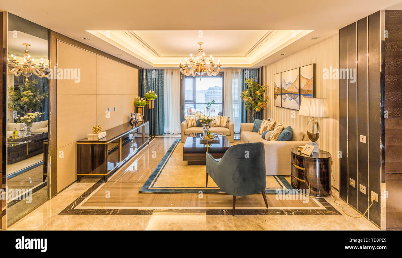 Interior of the model room Stock Photo - Alamy