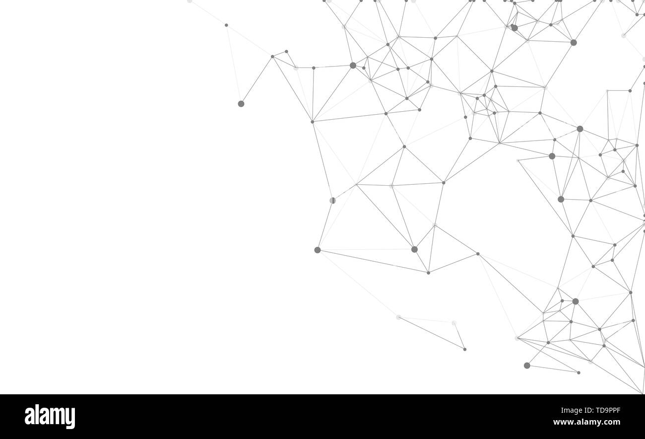 Interconnected lines and dots for internet concept. Big data concept ...