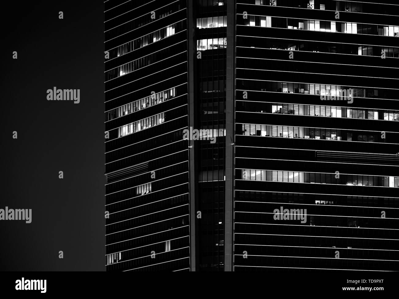 High rise building building modern architecture and urban scenery Black ...