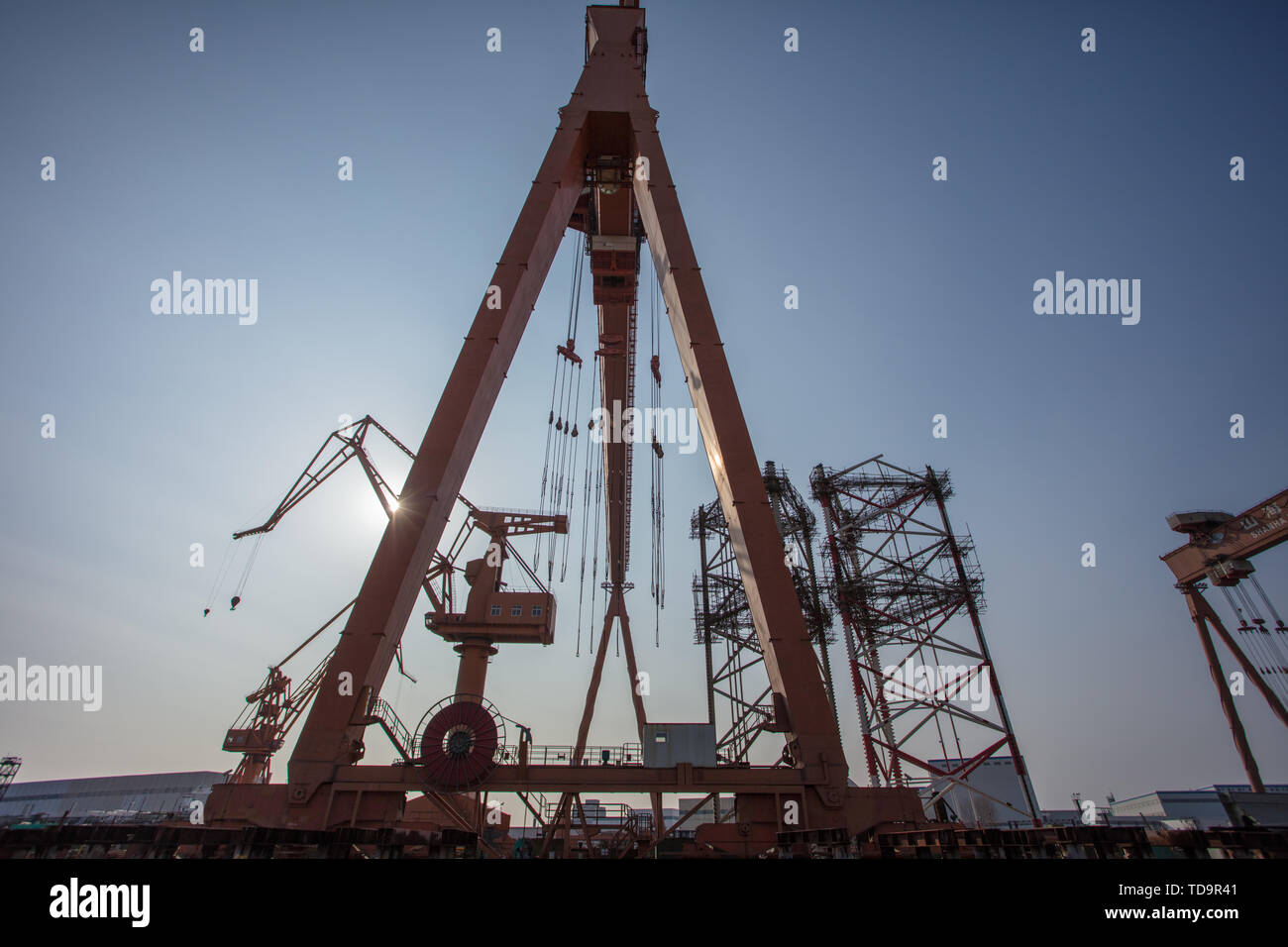 Shipbuilding industrial base Stock Photo - Alamy