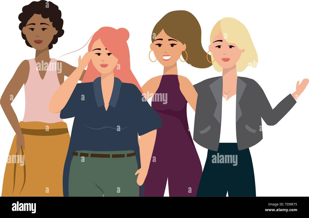Avatars of a fashion women design, Girl female person human and beauty ...
