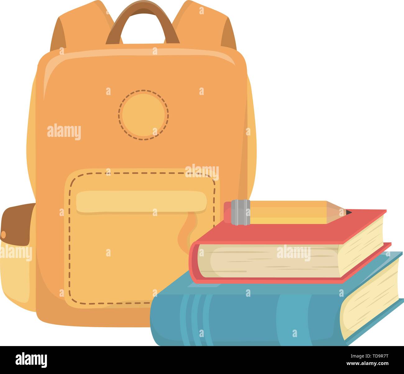 Bag design, School supply object education study lesson and class theme ...