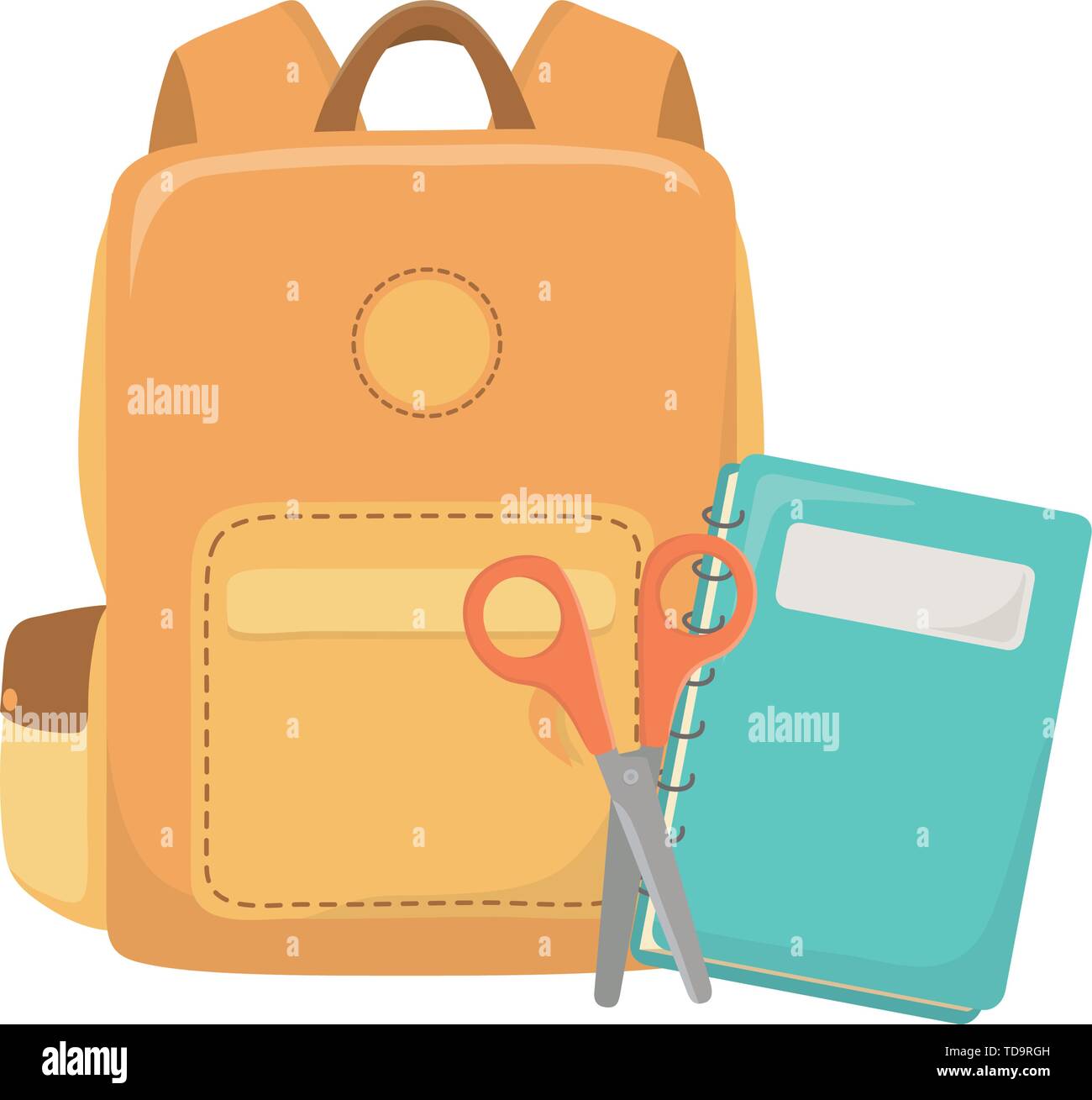 Bag design, School supply object education study lesson and class theme ...