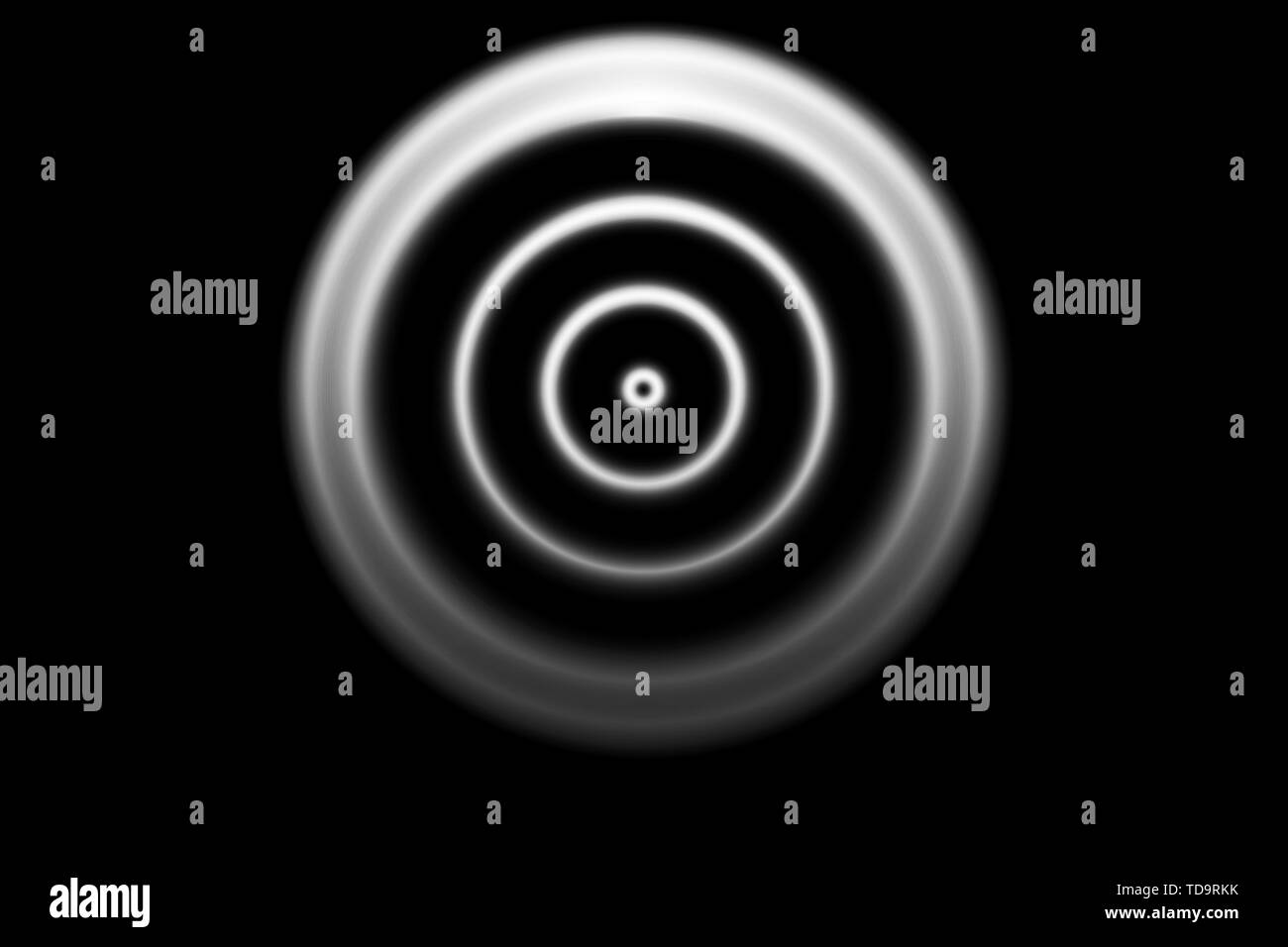 Abstract white circle with ring line on black background Stock Photo ...