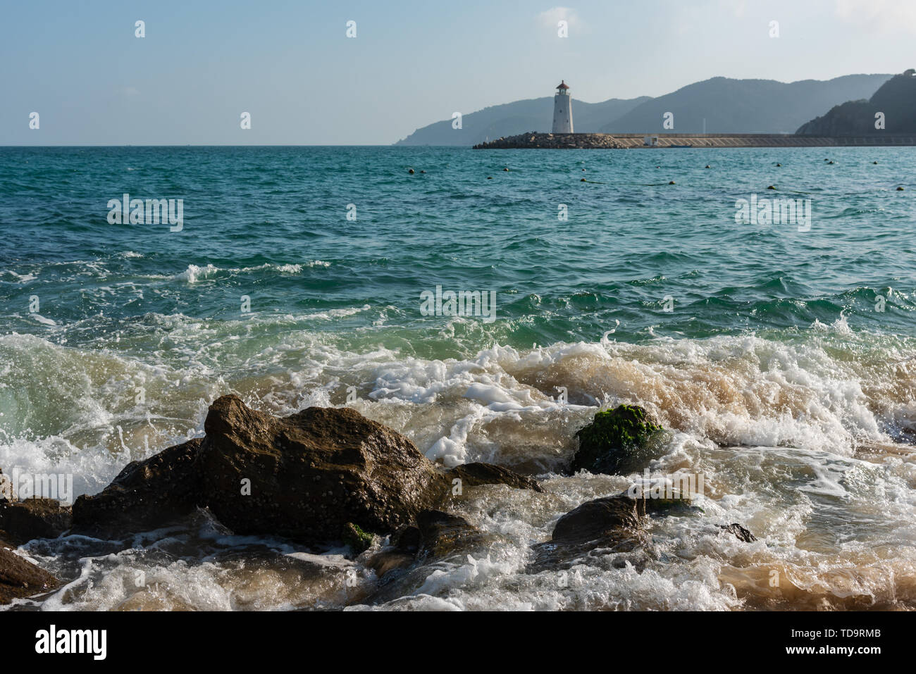 Sanya Yalong Bay Coastal Lighthouse Stock Photo - Alamy