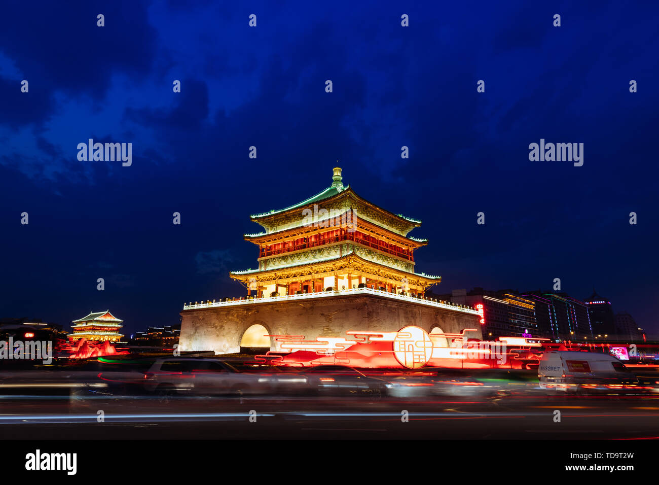 Ancient xian clock tower hi-res stock photography and images - Alamy