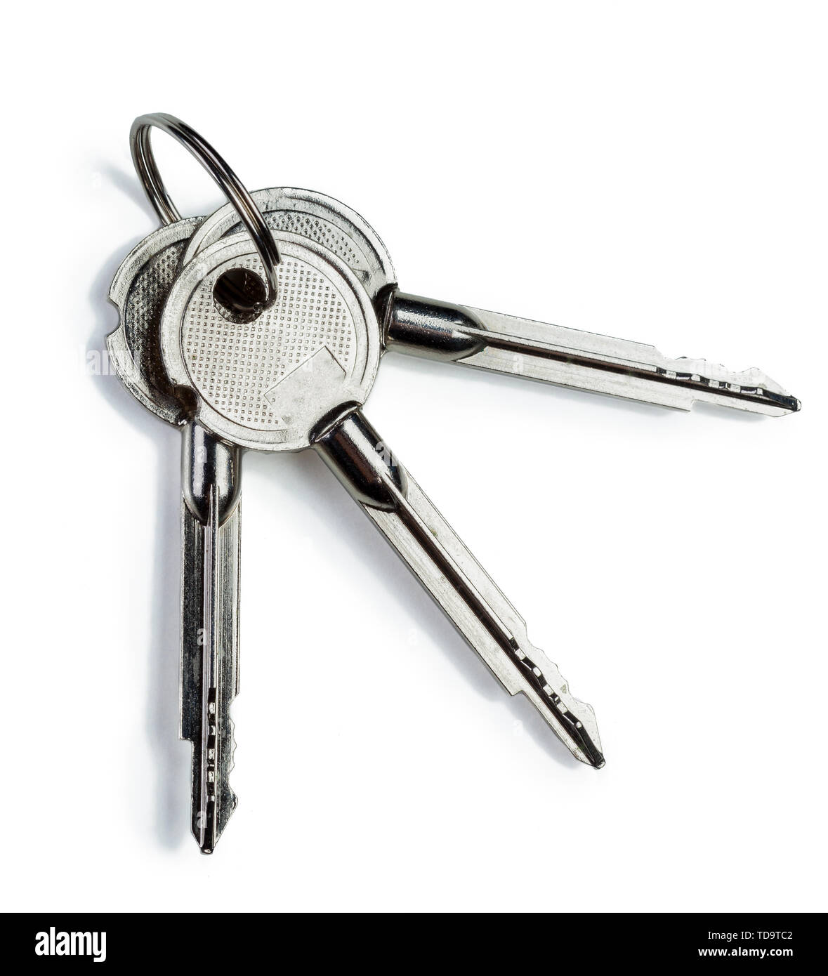 Door keys isolated on white background Stock Photo - Alamy