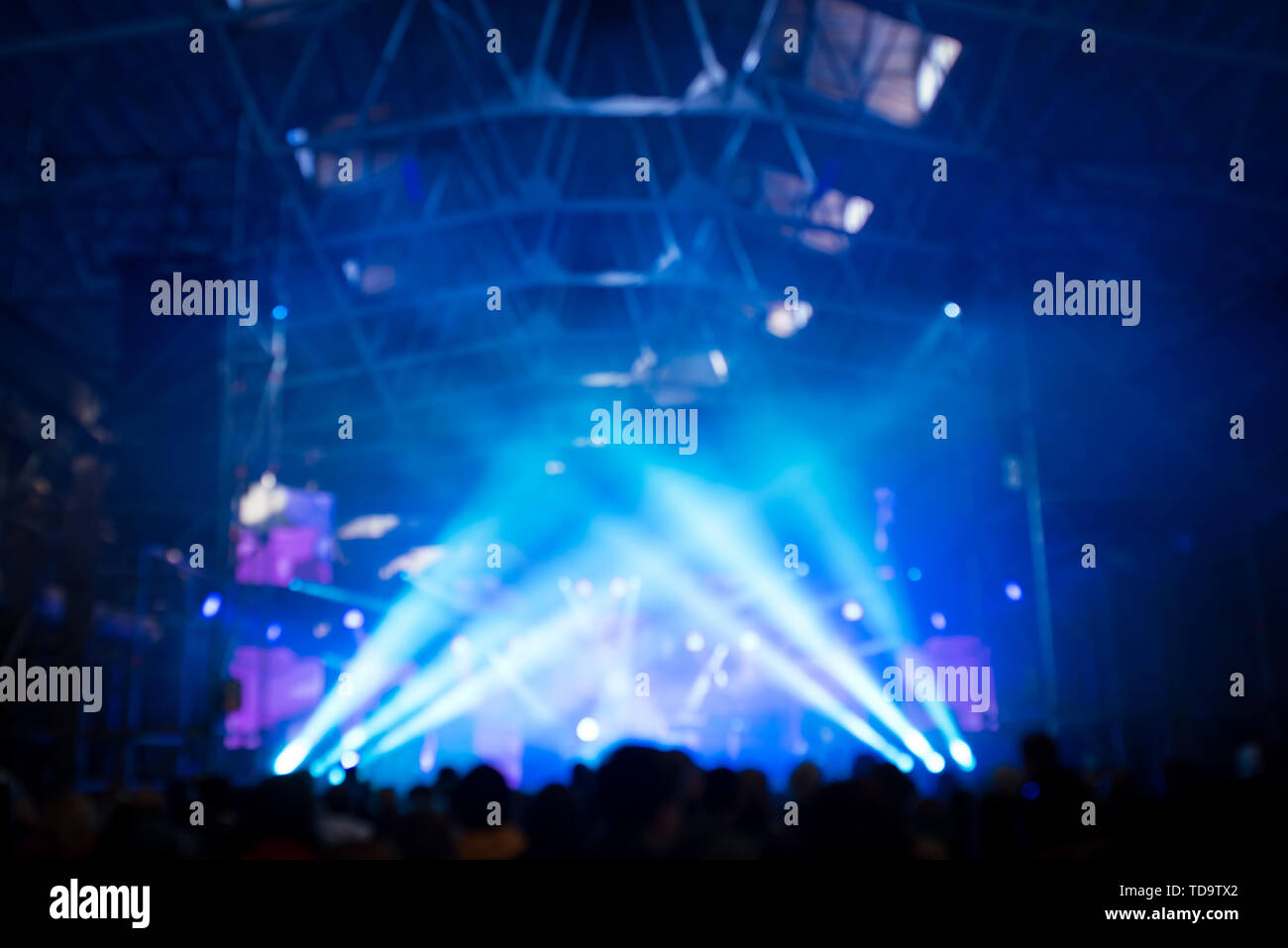 Abstract blured concert background. A lot of people in the hall Stock ...