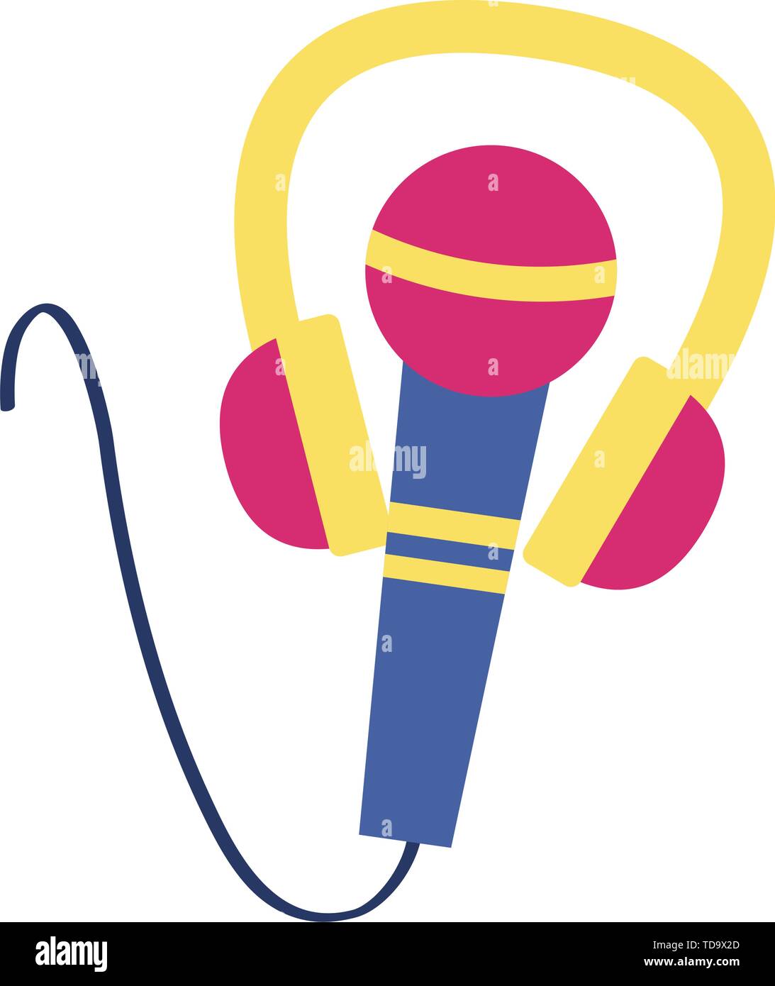 Headphones on electric music Stock Vector Images - Alamy