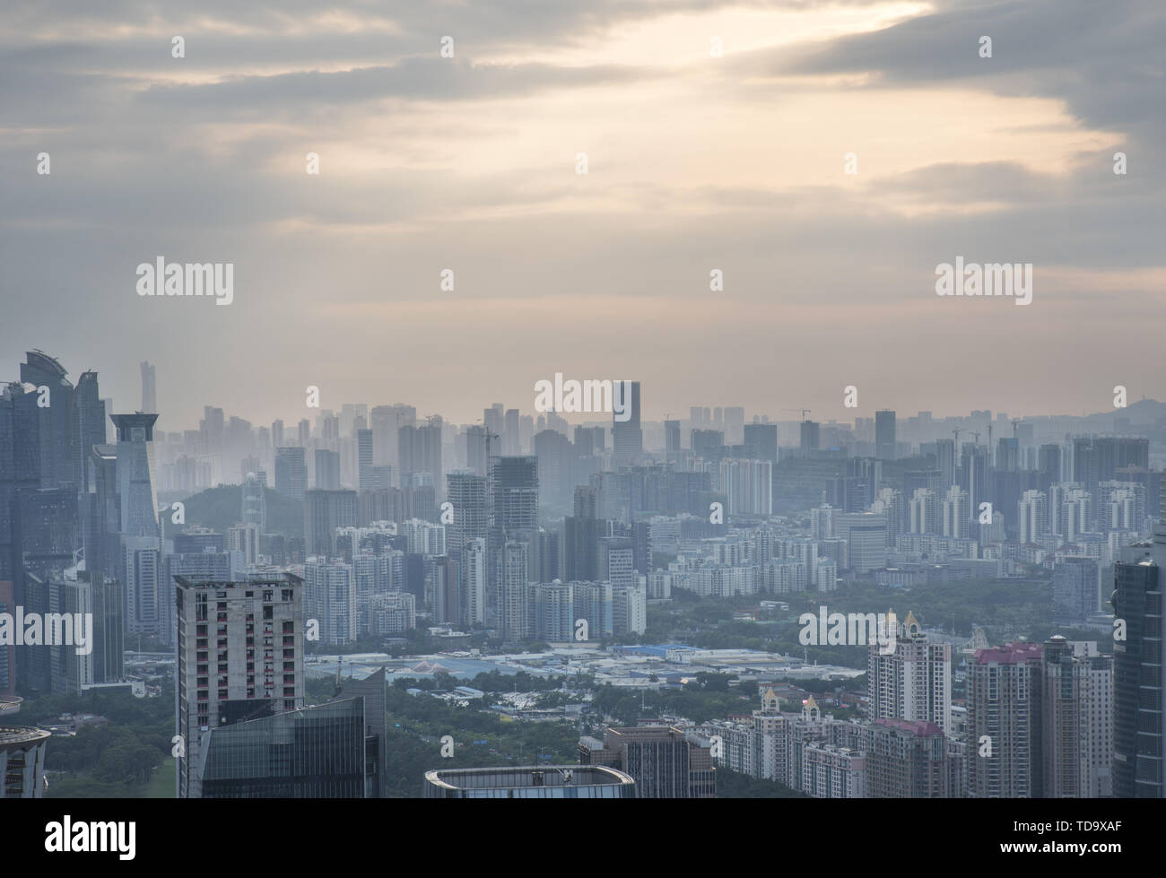 Futian and high rise building architecture scenery hi-res stock ...