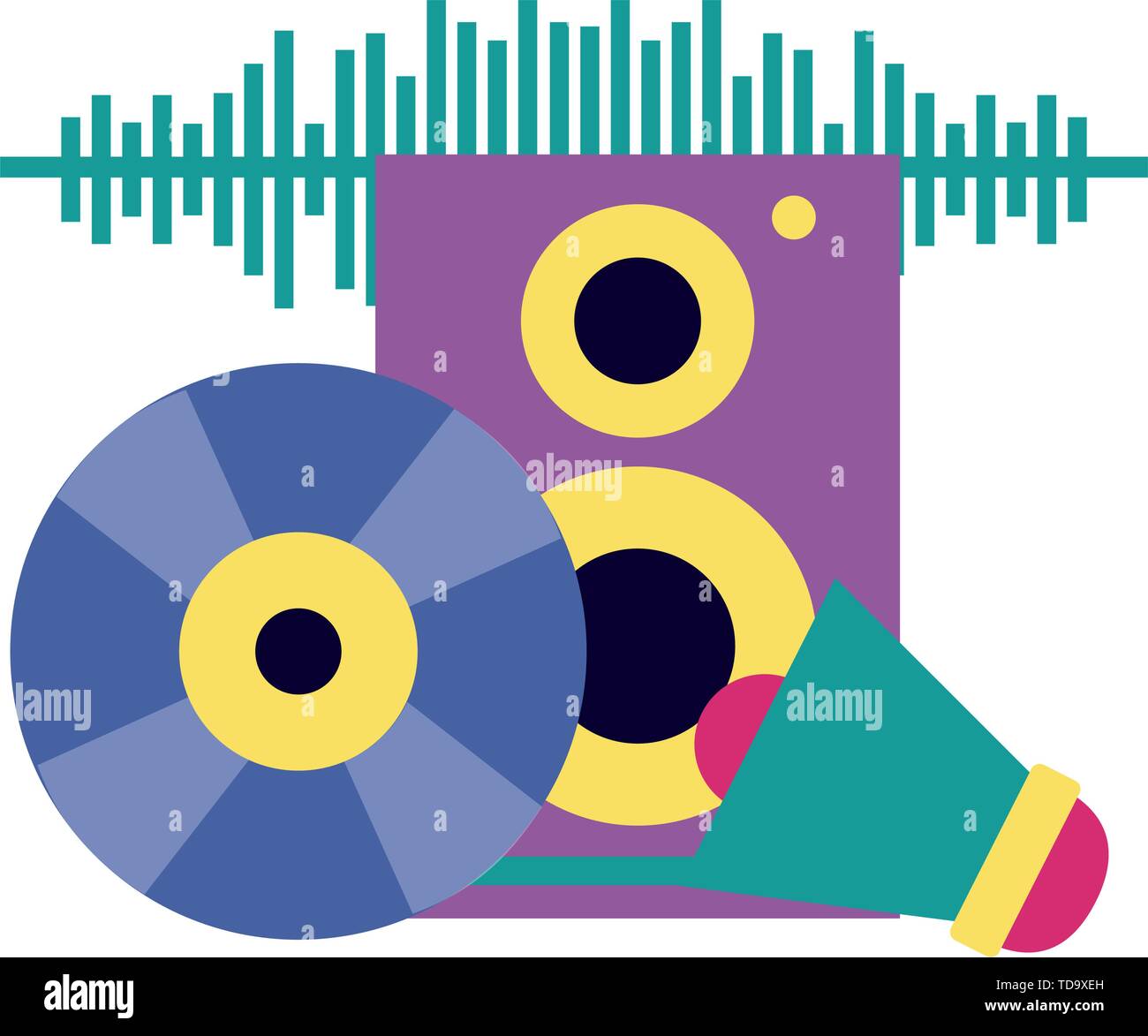 vinyl speaker megaphone music festival Stock Vector Image & Art - Alamy