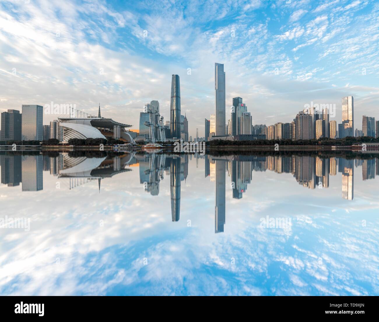 Guangzhou City, Pearl River New City skyline Stock Photo - Alamy
