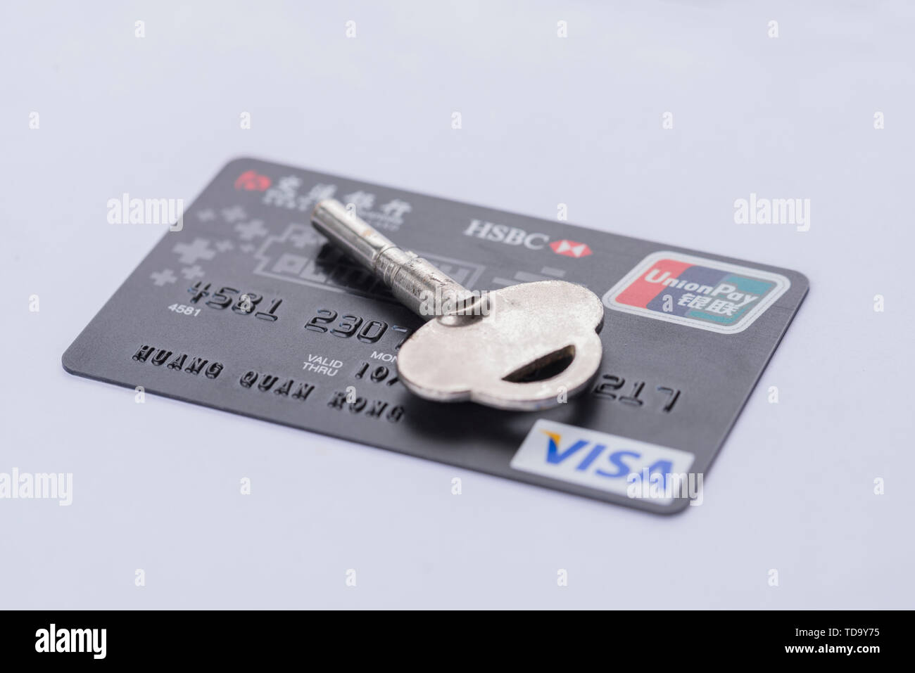 Credit cards and keys, bank cards and keys Stock Photo - Alamy