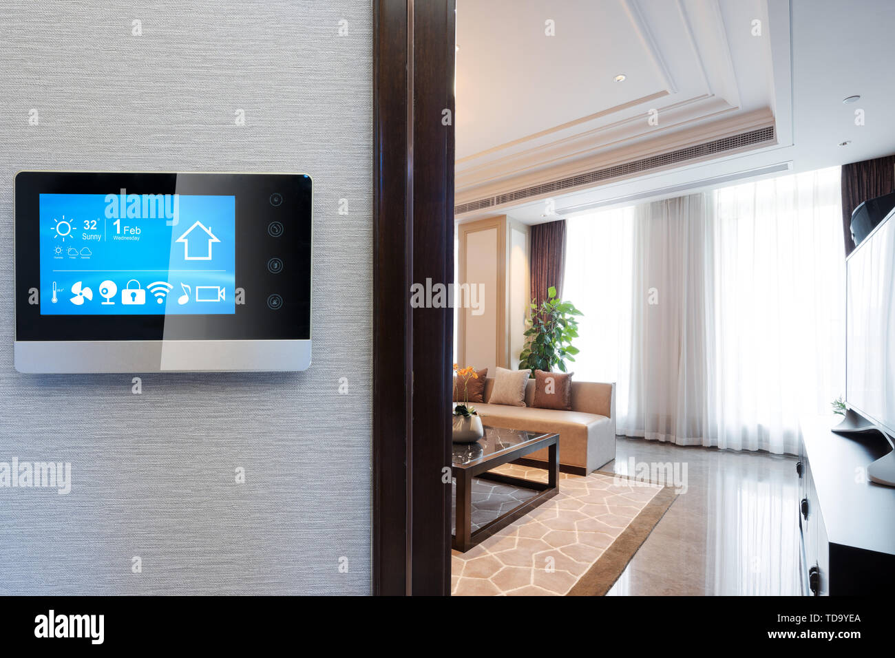 Smart home automation wall display hi-res stock photography and images ...