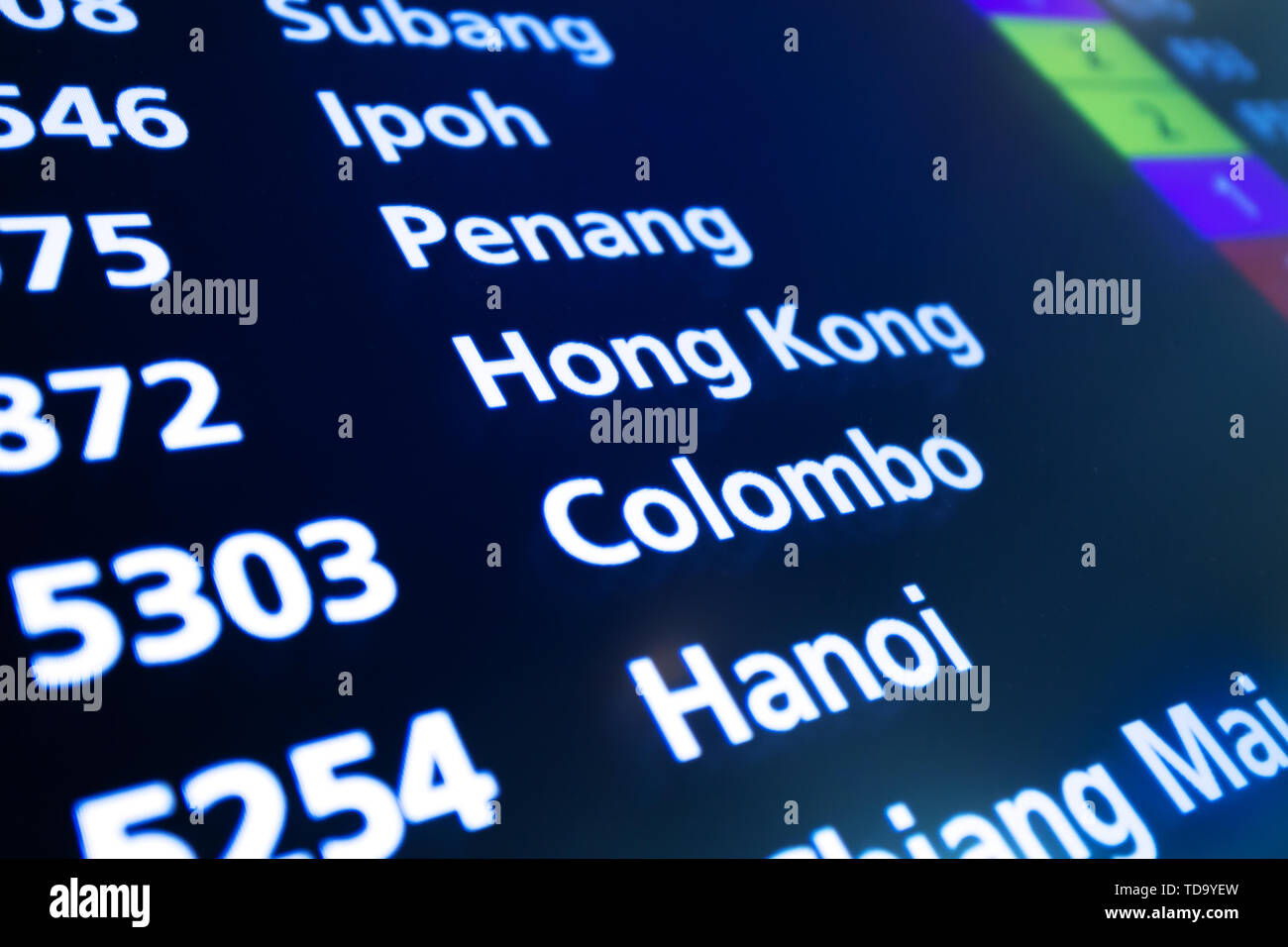 Flight Data Airport Flight Number High Resolution Stock Photography and ...