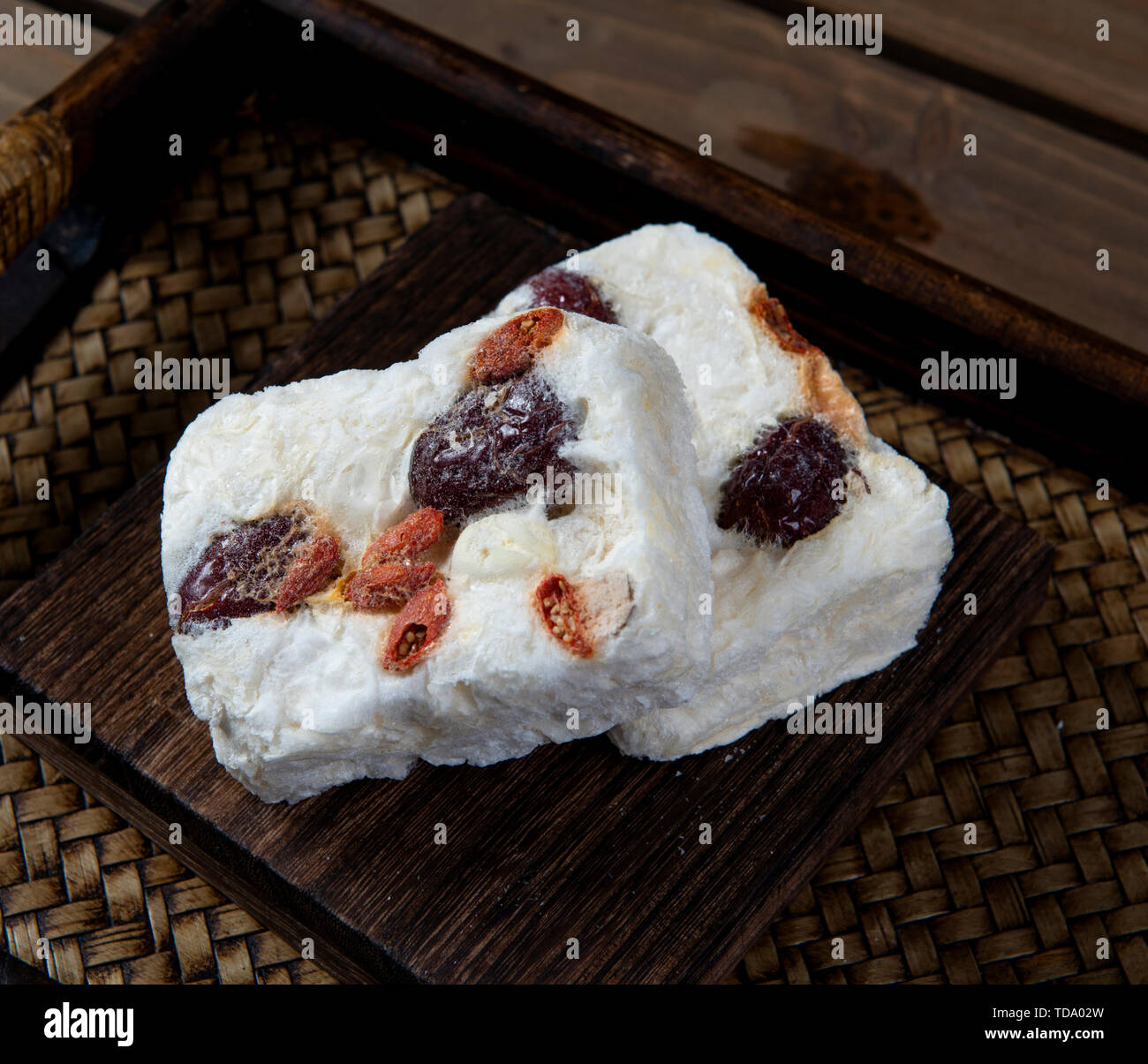 Red jujube silver ear lotus seed soup Stock Photo - Alamy