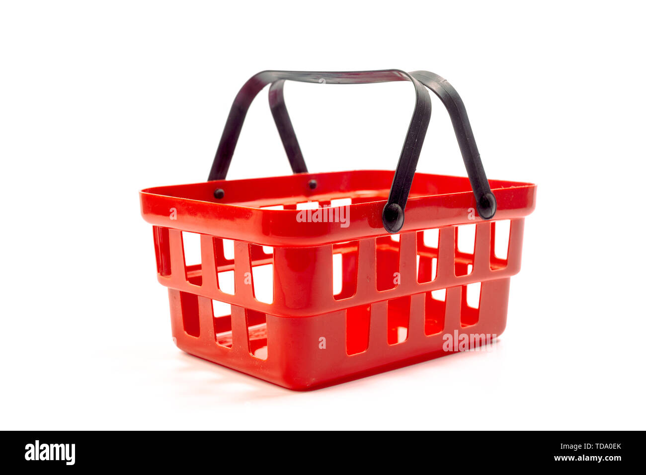 Empty shopping basket isolated on white background Stock Photo - Alamy