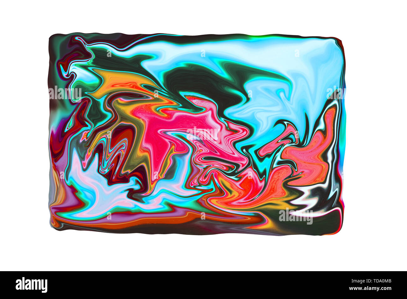 abstract and blurred blots of rectangular shapes on a white background ...