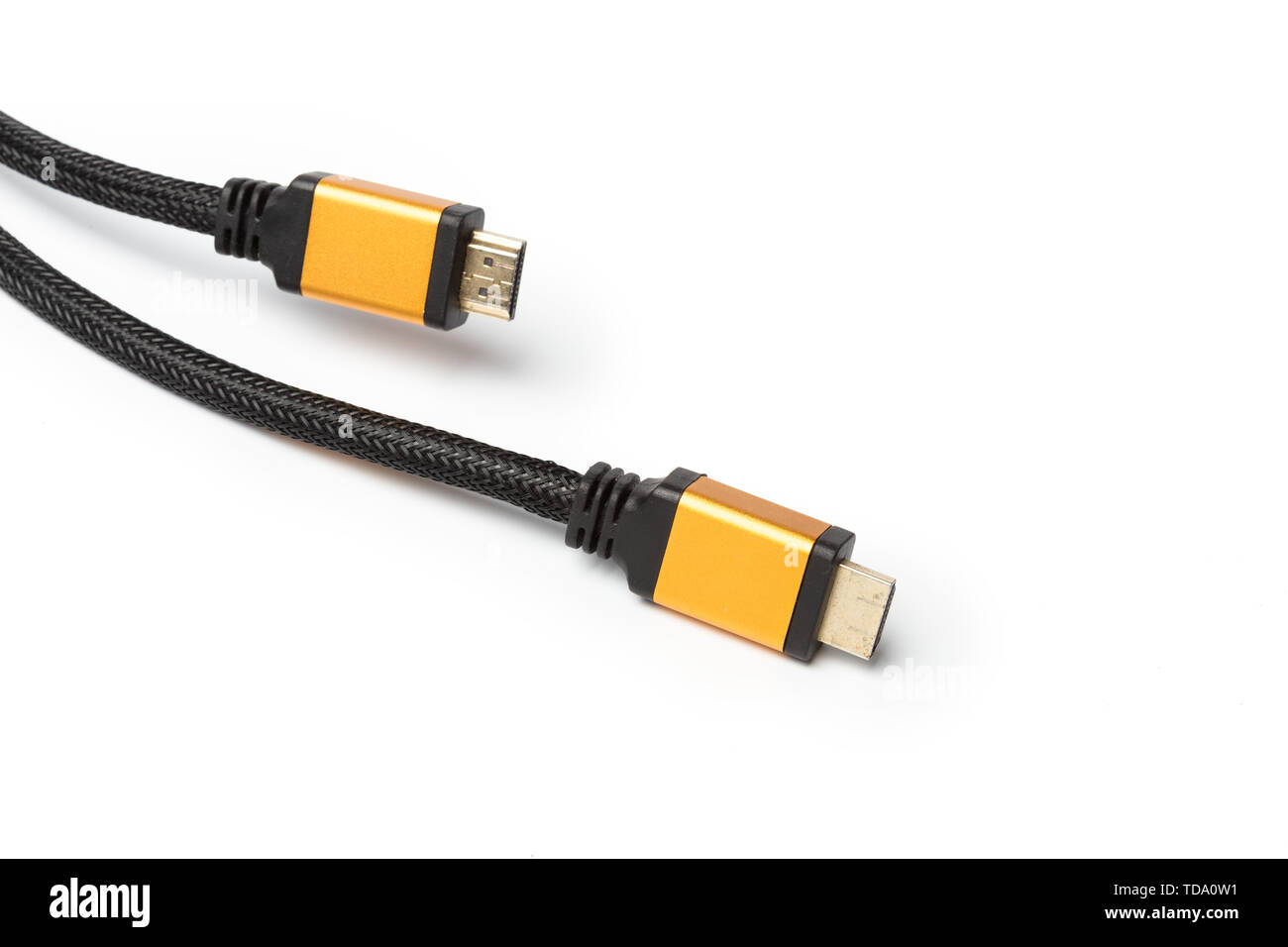 HDMI cable isolated on a white background Stock Photo - Alamy