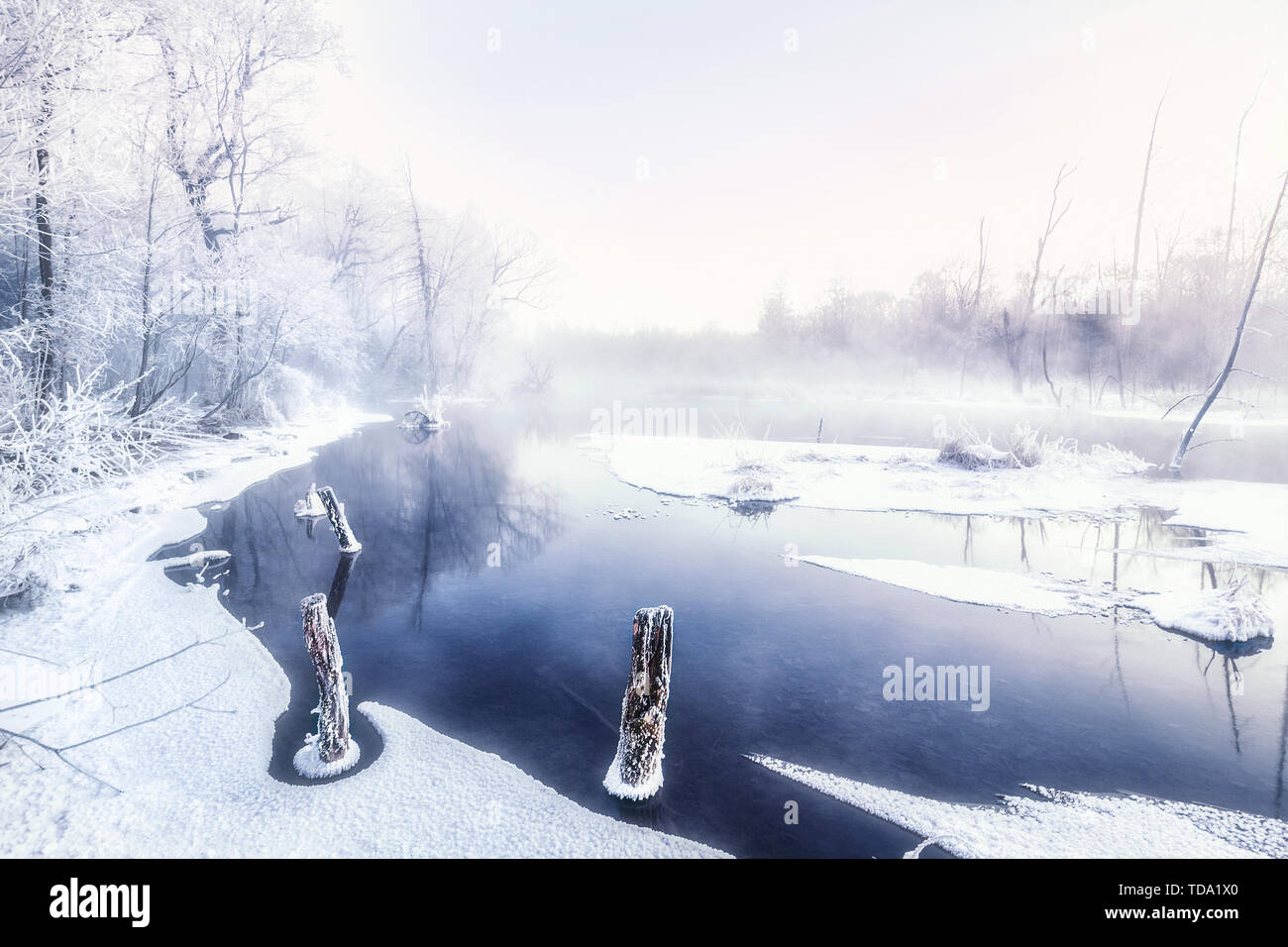 Changbai Mountain Magic World Rime Stock Photo - Alamy