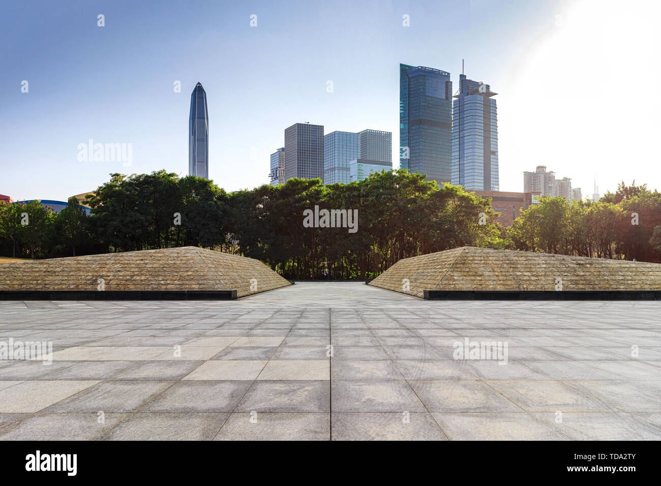 Shenzhen futian district financial plaza landmarks hi-res stock ...