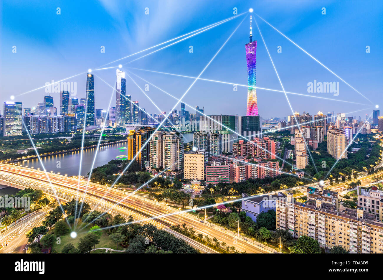 Urban scenery and outdoor towers famous attractions unmanned skyline hi ...