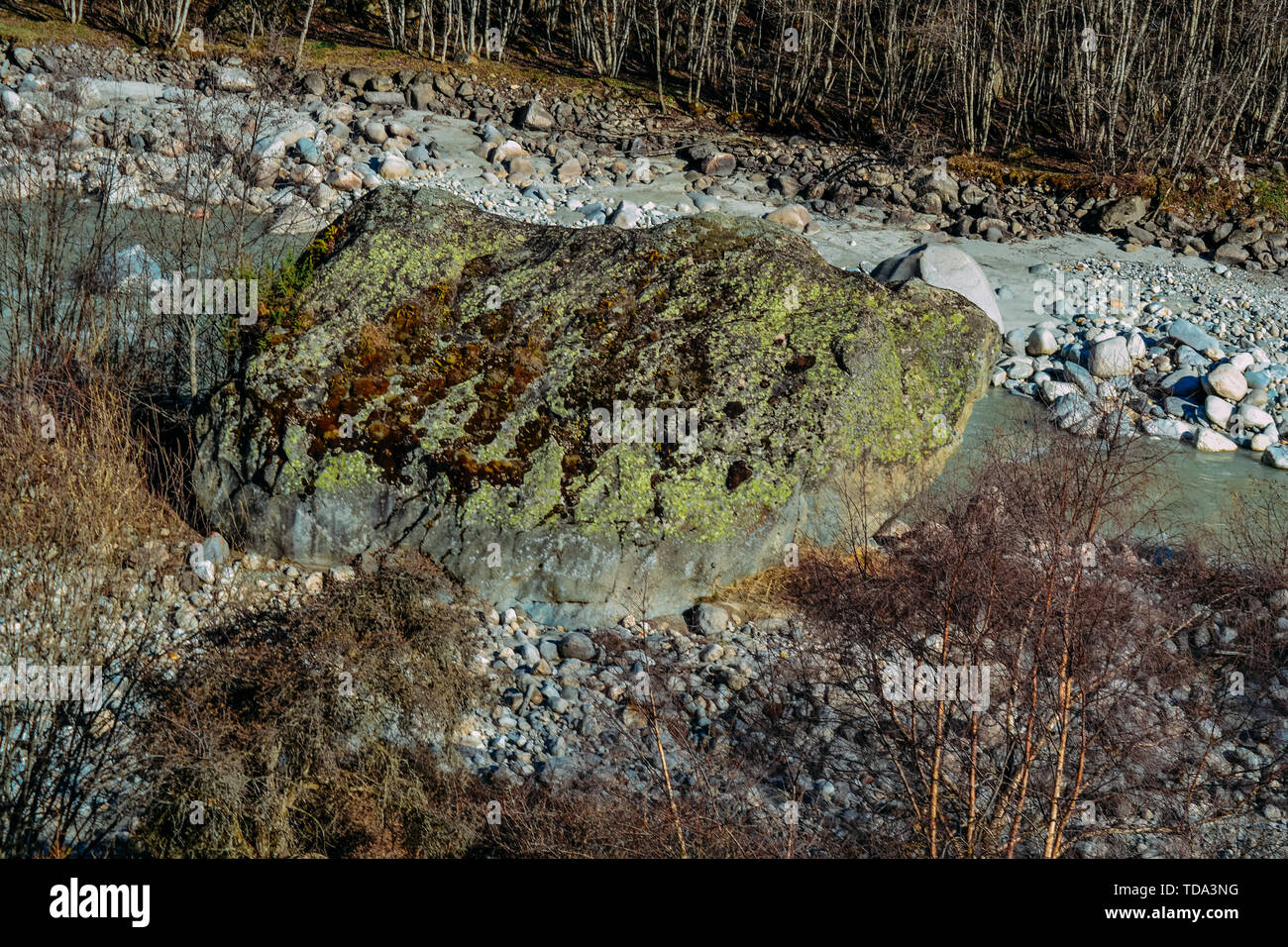 large stone in the mountain area in the daytime Stock Photo - Alamy