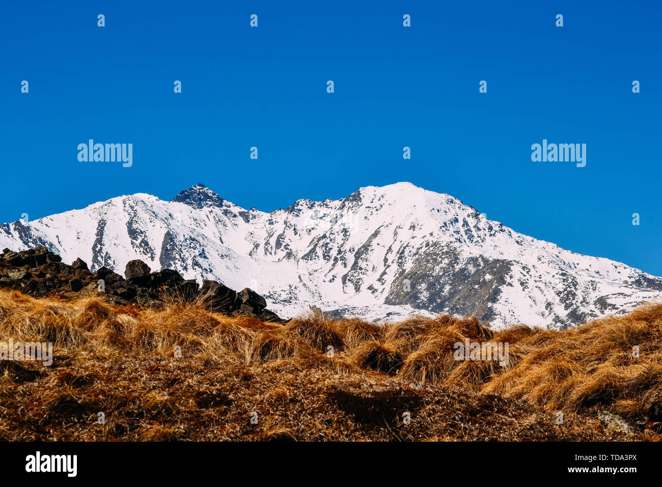 landscape from the high mountains in the daytime Stock Photo - Alamy