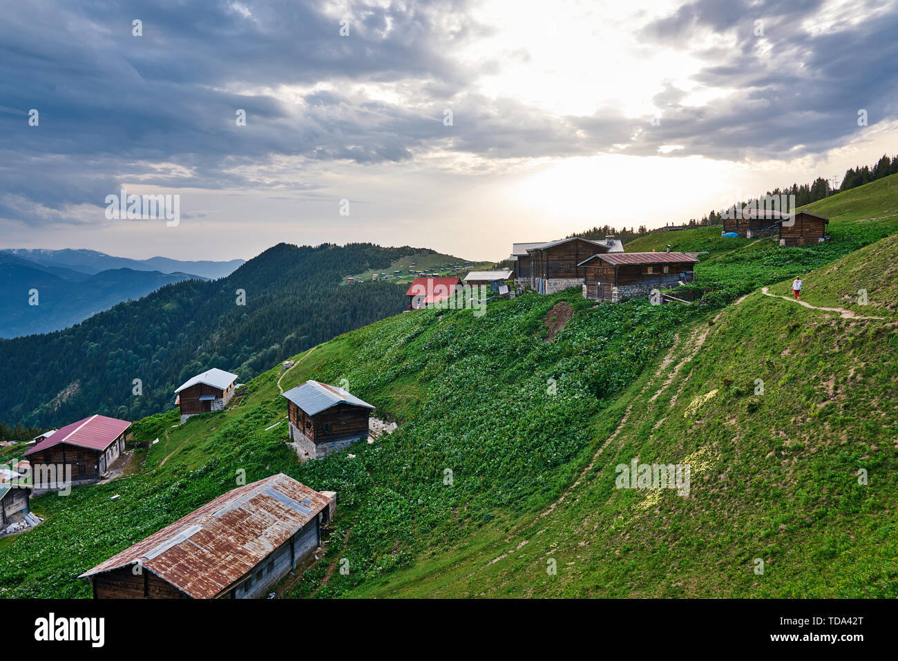 Traditional wooden plateau houses of Pokut Plateau, northeastern ...