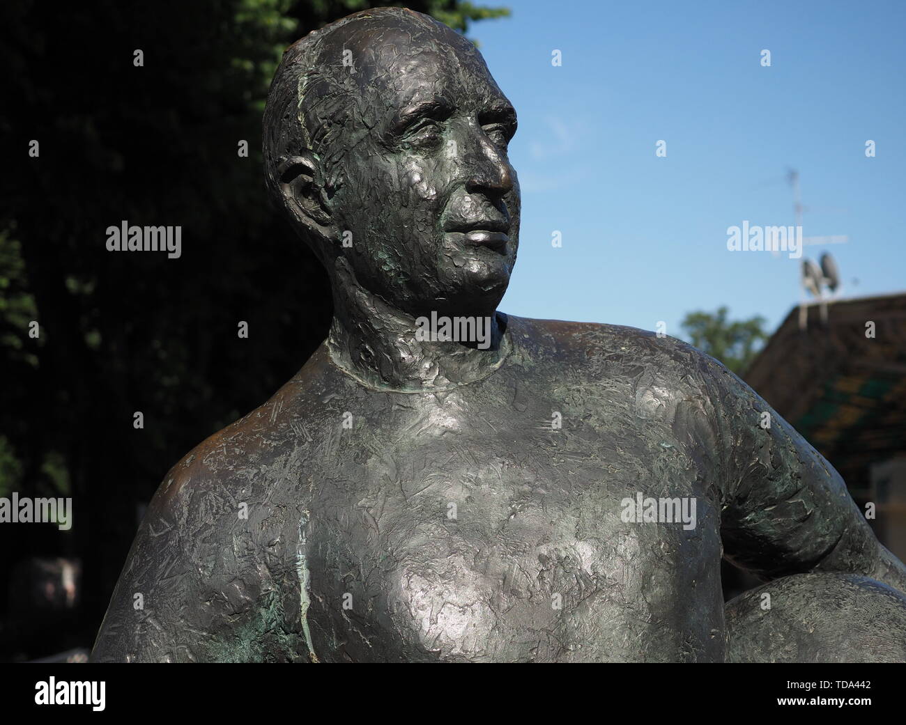 Monza, Italy - June 13, 2019: Statue of Argentine racing car driver ...