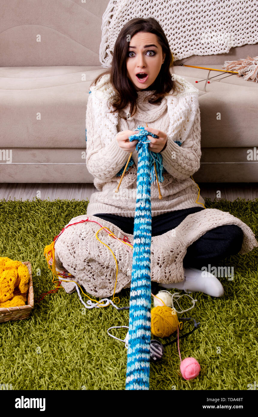 Frustrated woman and knit hi-res stock photography and images - Alamy