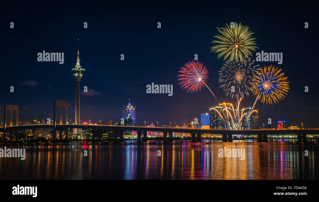 Macau fireworks hi-res stock photography and images - Alamy