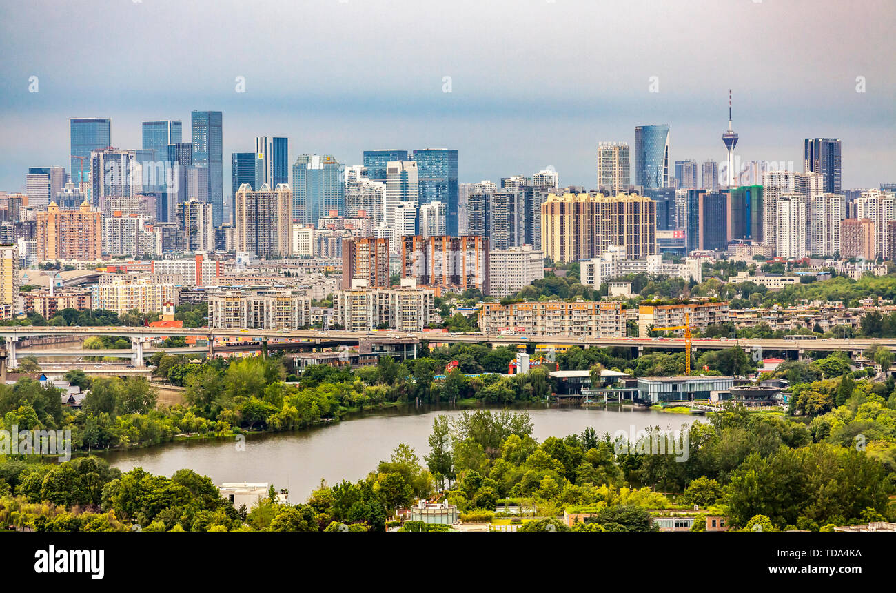 East Lake and Urban Architecture in Chengdu Stock Photo - Alamy