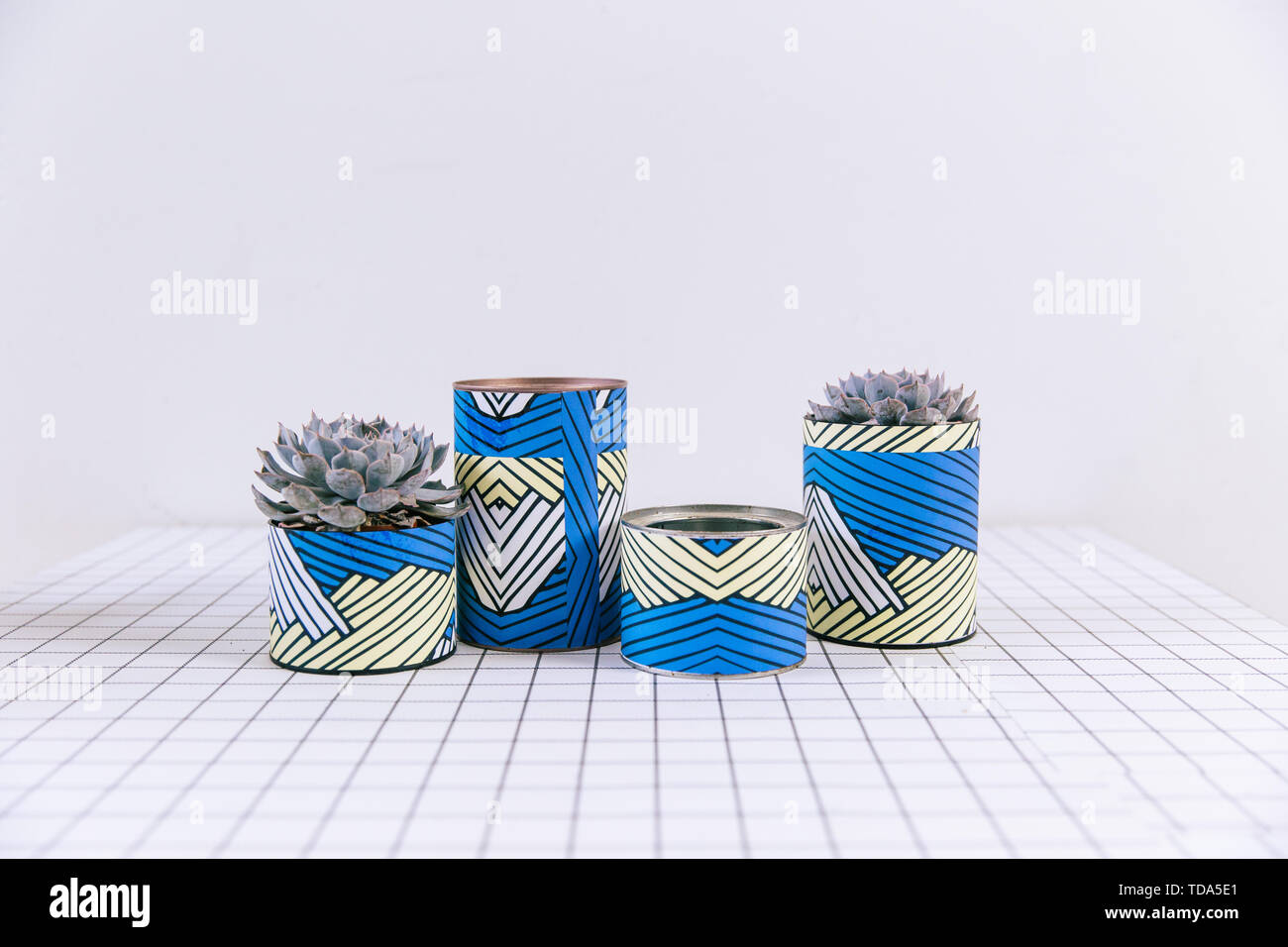 Creative flower pots and greenery Stock Photo - Alamy